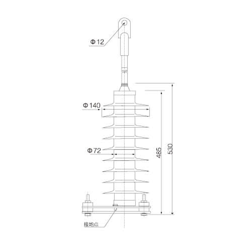 Supply High Quality 35KV HY5WZ-51/134Q Fully Insulated Type Zinc Oxide ...